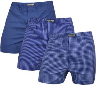 Normani 3 x Herren Web Boxershorts aus Reiner Baumwolle Farbe Navy Gr&ouml;&szlig;e XXL