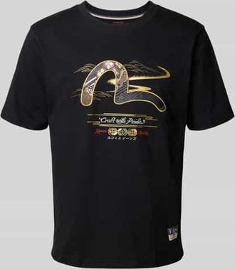 Evisu Regular Fit T-Shirt aus Baumwolle