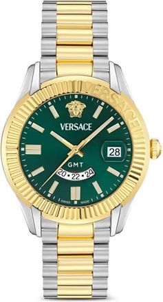 Versace montre Greca GMT 41 mm - Vert
