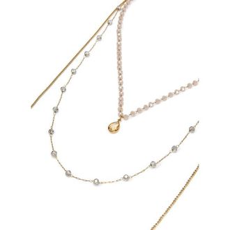 Au Printemps Paris Collier trois rangs &agrave; perles