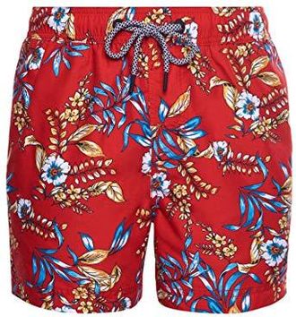 Superdry Super 5s Beach Volley Short de Skate, Red Hawaiian, L Homme