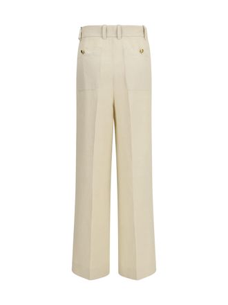 P.A.R.O.S.H. Womens Raisa Pants Sabbia Viscose; Linen Trousers