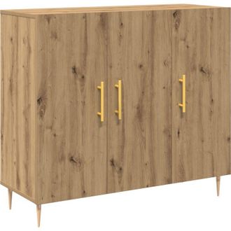 vidaXL Sideboard Eiche handwerklich 90 x 34 x 80 cm Holzwerkstoff Vidaxl