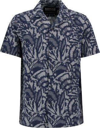 Barbour Kurzarmhemd mit floralem Print und Resort-Kragen in