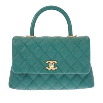 Chanel Pre-owned Quilted Caviar Leather Satchel - - Pre-owned - Damen - Gr&uuml;n - ONE SIZE