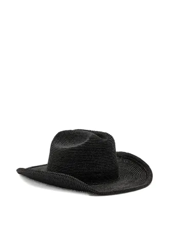 Lack of Color Cowboyhut aus Raffiabast - Schwarz