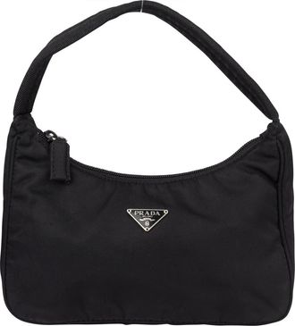Prada Crossbody Bags - Prada Black Nylon Triangle Vintage Re-Editon Handb - Gr. unisize - in Schwarz - für Damen