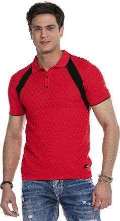 Cipo & Baxx Herren T-Shirt Freizeit Sommer T-Shirt CT652 RED L