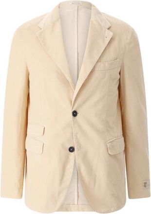 Massimo Alba Homme, Costumes, Beige, Taille: L Blazer Textur&eacute; en Coton