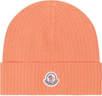 Moncler Rippstrick-M&uuml;tze - - Accessories - Herren - Orange - ONE SIZE