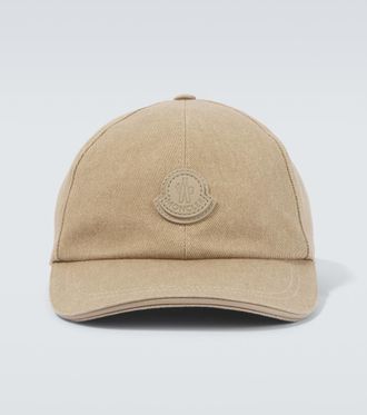 Moncler Casquette en coton &agrave; logo