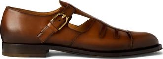 Ralph Lauren Purple Label mocassins en cuir &agrave; boucles - Marron
