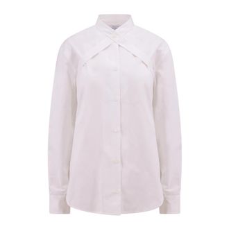 Off-white Gekreuzte Tr&auml;ger Langarmhemd - - Blouses & Shirts - Damen - Wei&szlig; - M