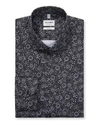 Olymp Level Five, Body Fit, Baumwollhemd mit floralem Print in