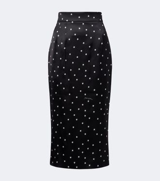 Dolce & Gabbana Jupe crayon en satin &agrave; imprim&eacute;