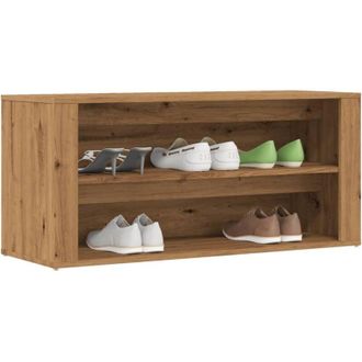 vidaXL Vidaxl - Banc &agrave; chaussures ch&ecirc;ne artisanal 100x35x45cm bois ding&eacute;nierie