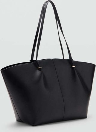 Mango Sac cabas d&eacute;tails m&eacute;talliques noir - Femme - Taille unique - MANGO