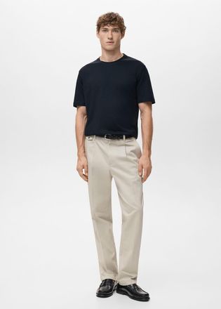 Mango Regular Fit-T-Shirt aus 100 % Baumwolle marineblau - Herren - XXL - MANGO MAN