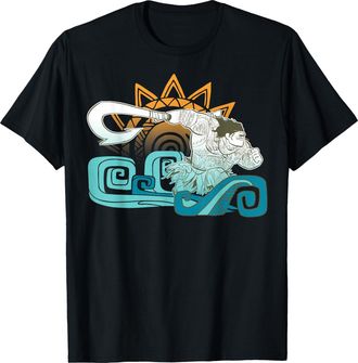 Disney Moana Maui Hook Surf and Sun Gradient Graphic T-Shirt T-Shirt