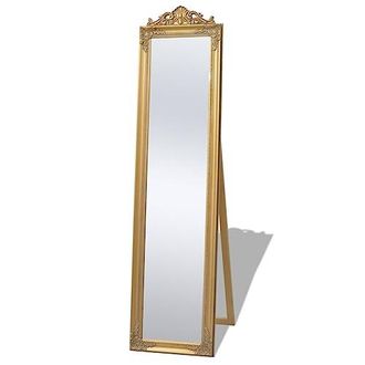 vidaXL Miroir sur pied Style baroque 160x40 cm Dor&eacute;