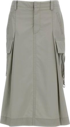 Durazzi Milano Femme, Jupes, Gris, Taille: 38 FR Jupe &agrave; poches cargo