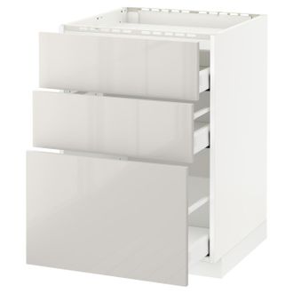 IKEA METOD / MAXIMERA Unterschr.f Kochf/3 Fronten/3Sch