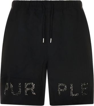 Purple Homme, Shorts, Noir, Taille: XL Worn Gothic Short