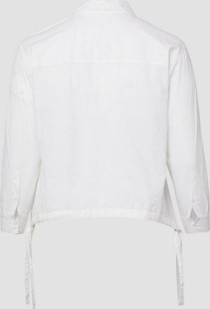 s.Oliver Langarmbluse Bluse Leichte Hemdbluse aus Baumwollvoile mit Schleifendetail