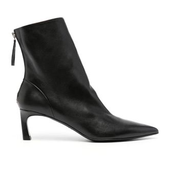Halmanera Schwarze Leder Stiefeletten - - Shoes - Damen - Schwarzk - 40 EU