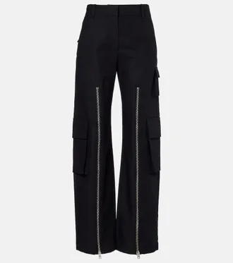 Acne Studios Mid-Rise-Hose aus Baumwoll-Satin