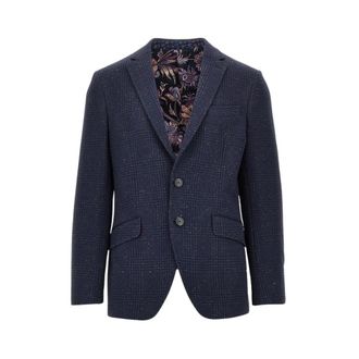 Etro Einreihiges Moulin&eacute;-Tweed-Sakko - - Jackets - Herren - Blau - XL