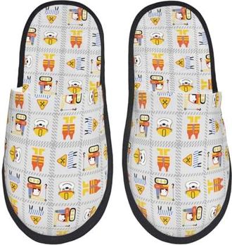 Generic Travailleur Des Équipements De Construction Imprimer Pantoufle Confort Pantoufles Moelleuses Hiver Chausson Pour Chambre Homme Extérieur M