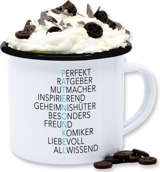 Shirtracer Emaille Tasse Blechtasse - Tassen - Geschenke Patenonkel Eigenschaften I Geschenk Pate Geschenke an Paten I Weihnachtsgeschenke Patenonkel Geschenk We