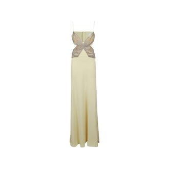 Costarellos Azmira Crystal-embellished Cut-out Maxi Dress