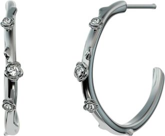 John Richmond Femme, Accessoires, Gris, Taille: ONE Size Boucles doreilles cr&eacute;oles avec d&eacute;tails de roses