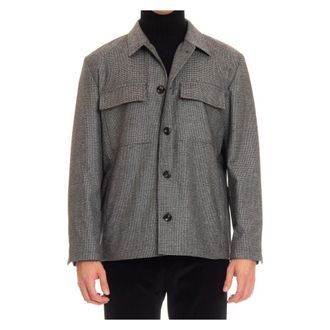 Lardini Luxuri&ouml;ses Woll-Kaschmir-Overshirt - - Jackets - Herren - Grau - S