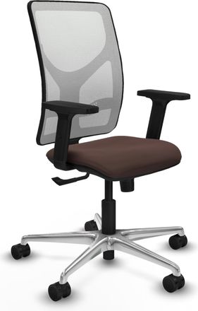 Piqueras y Crespo Drehstuhl f&uuml;r den Schreibtisch, mit 2D-Armlehnen, h&ouml;henverstellbare Lendenwirbelst&uuml;tze, ausgestattet mit 3 Positionen und Schneideschaum, Wei&szlig;/Dunkelb