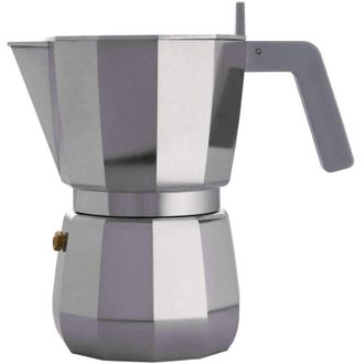 Alessi Moka Espressokanne grau 300 ml oktogonal Design