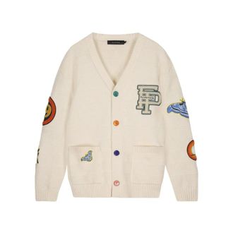 Filling Pieces Homme, Pulls, Blanc, Taille: XL Knit Cardigan