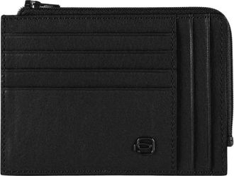 Piquadro Homme, Accessoires, Noir, Taille: ONE Size Porte-cartes en cuir avec porte-monnaie