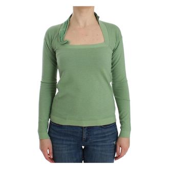 Ermanno Scervino Luxuri&ouml;ser gr&uuml;n gestreifter Wollmischpullover - - Tops - Damen - Gr&uuml;n - M