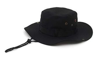 Eozy Y-BOA Chapeau Soleil Homme &Eacute;t&eacute; Bob P&ecirc;cheur Militaire Outdoor Loisir Toile Noir