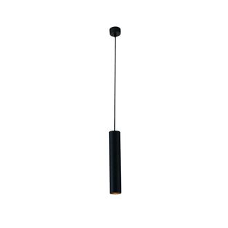Luce-Ambiente-Design Fluke Cylindrical Suspension in Black Metal 30 Cm