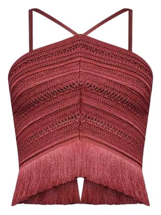 PatBo x Camila Coelho Amber fringed top - Braun
