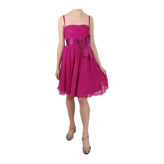 Dolce & Gabbana Fuchsia Seiden Schleifen Kleid - - Dresses - Damen - Rosa - XS