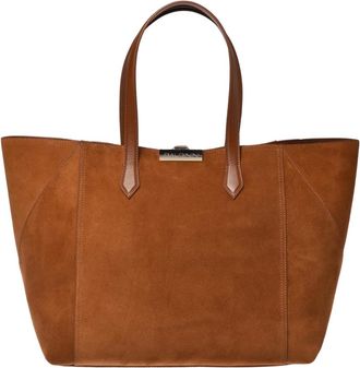 Baldinini Femme, Sacs, Brun, Taille: ONE Size Suede Tote Bag