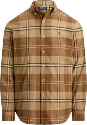 Polo Ralph Lauren Langärmeliges Hemd aus gebürstetem Twill - Braun
