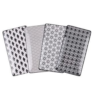 VANCASSO Servierplatten Porzellan, Haruka 4 teilig rechteckige Teller Set aus Porzellan, Servierplatte Geschirr