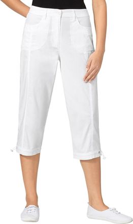 Casual Looks Caprihose CASUAL LOOKS, Damen, Gr. 38, Normalgr&ouml;&szlig;en, wei&szlig;, 98% Baumwolle, 2% Elasthan, unifarben, 3/4-L&auml;nge, Hosen Caprihose, Topseller