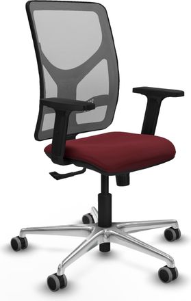 Piqueras y Crespo Schreibtischstuhl mit Armlehnen und hoher R&uuml;ckenlehne, h&ouml;henverstellbare Lendenwirbelst&uuml;tze, ausgestattet mit 3 Positionen und Schneideschaum, Grau/Gr